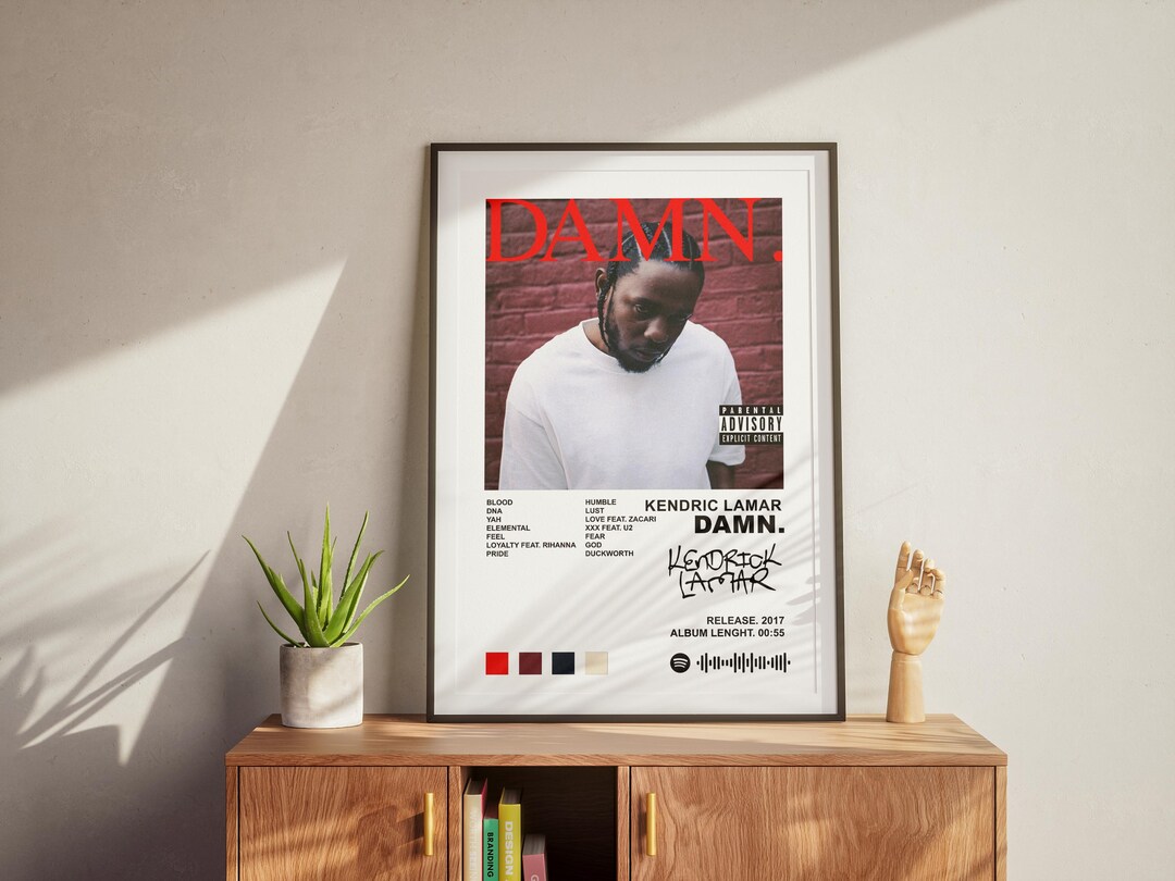 Kendric Lamar Damn. Album Cover Poster / Custom Poster, Home Decor ...