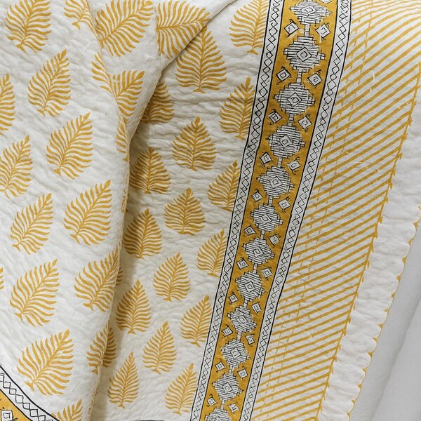 Block Print Indian Bedspread - Etsy