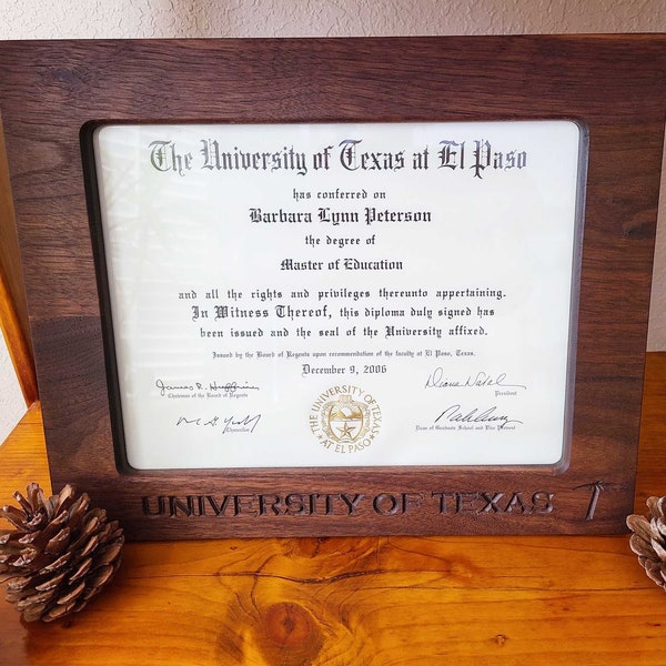 College Diploma Frame - Etsy