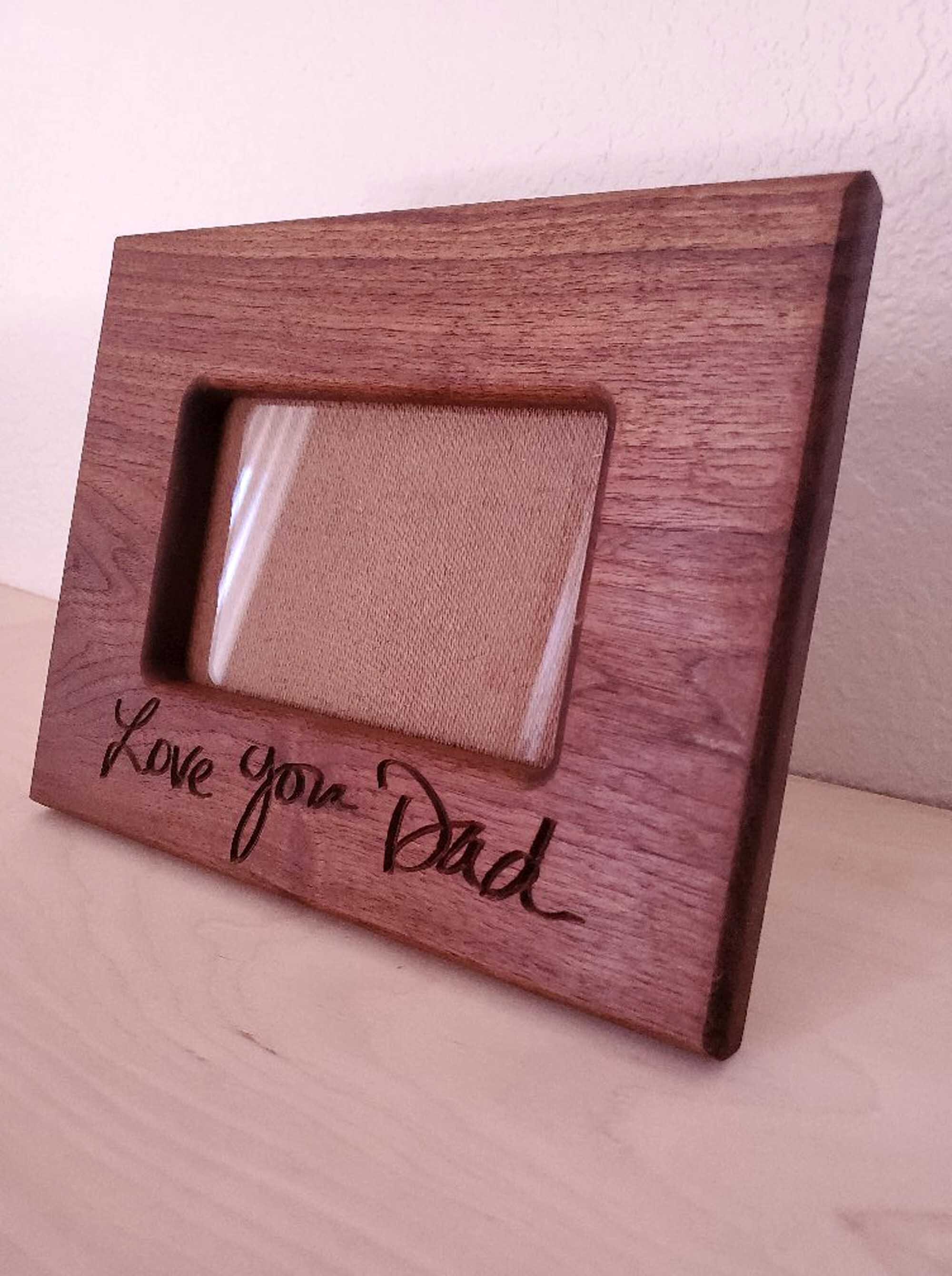 4x6 Engraved Wood of Handwritten Notes Photo Frame father of | Etsy
