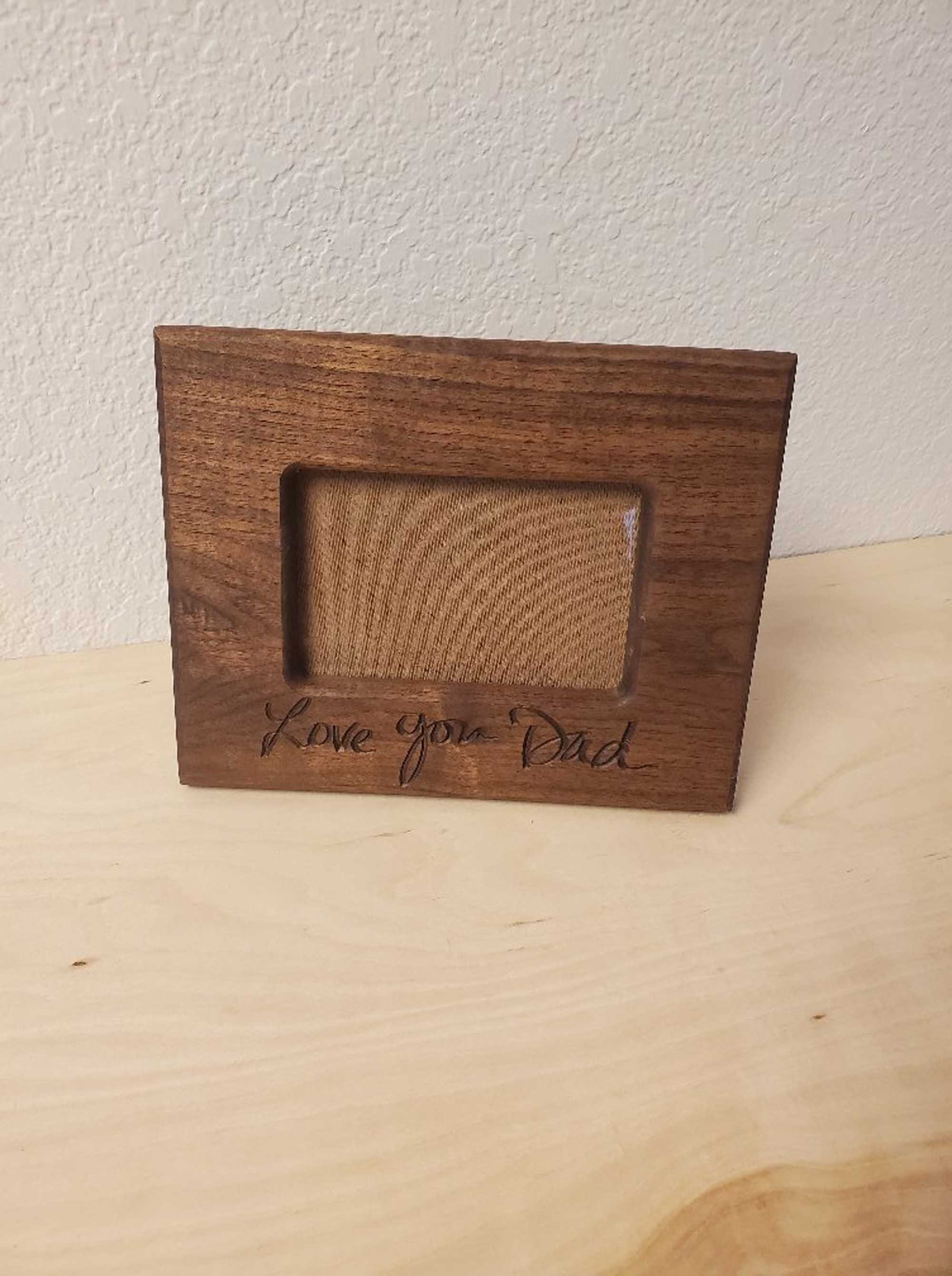 4x6 Engraved Wood of Handwritten Notes Photo Frame father of | Etsy