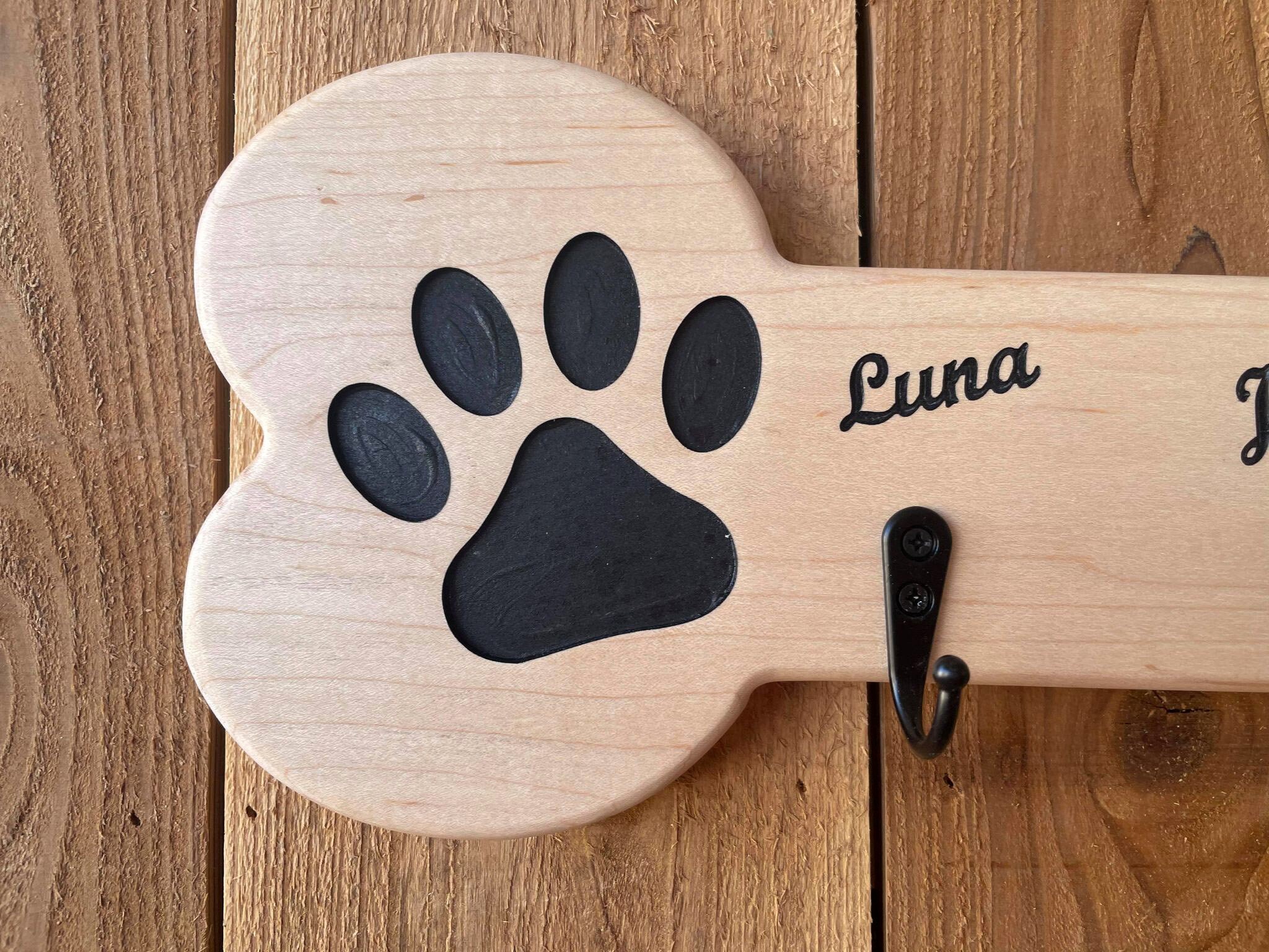 Large Rustic Dog Bone Leash Holder Veterinarian Gift Pet | Etsy