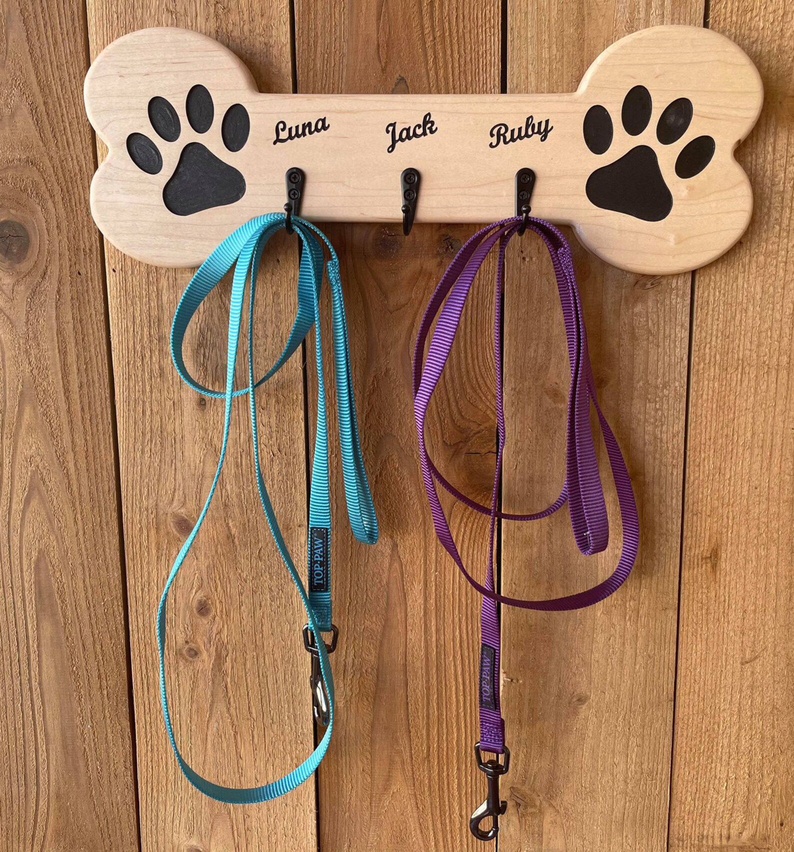 Large Rustic Dog Bone Leash Holder Veterinarian Gift Pet | Etsy