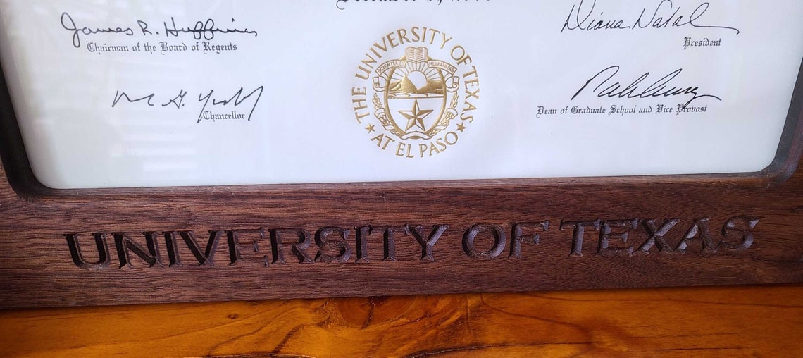 Handcrafted Engraved Diploma Frame Personalized Frame for - Etsy