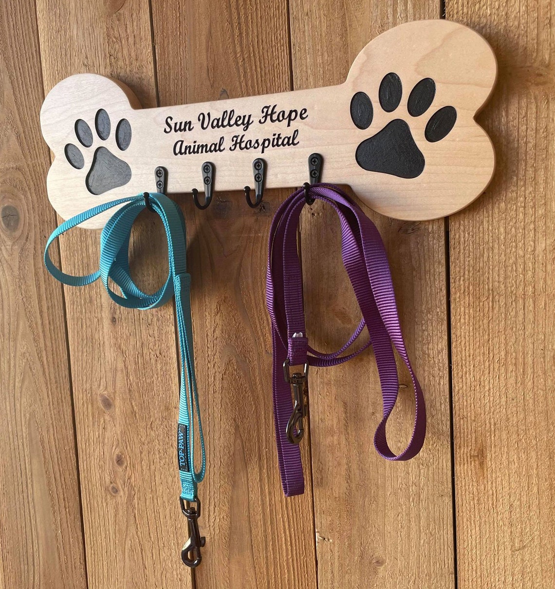 Large Rustic Dog Bone Leash Holder Veterinarian Gift Pet - Etsy