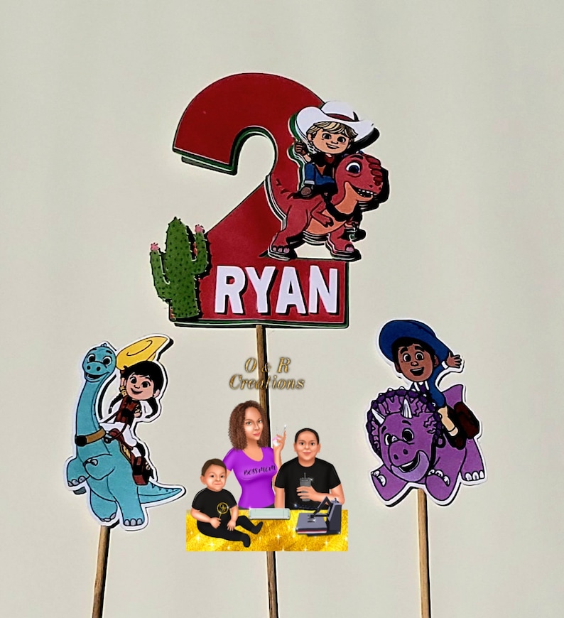 Dino Ranch Cake Topper Personalized Cake Topper Custom Cake | Etsy