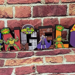 Ninja Turtles Inspired 3D Letters. Mutant Mayhem Letters. Custom 3D ...