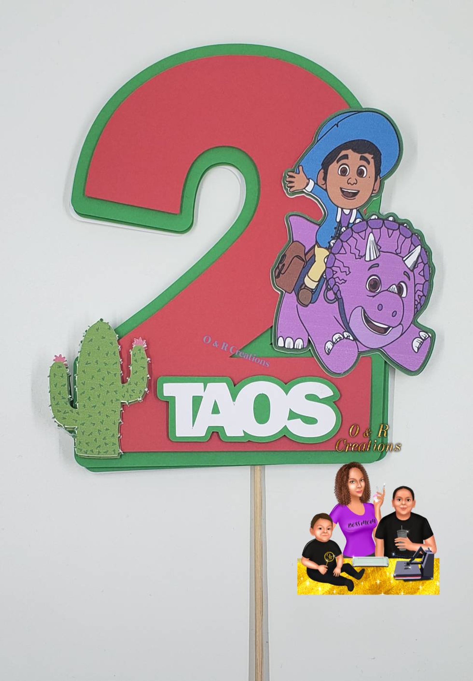 Dino Ranch Cake Topper Personalized Cake Topper Custom Cake - Etsy