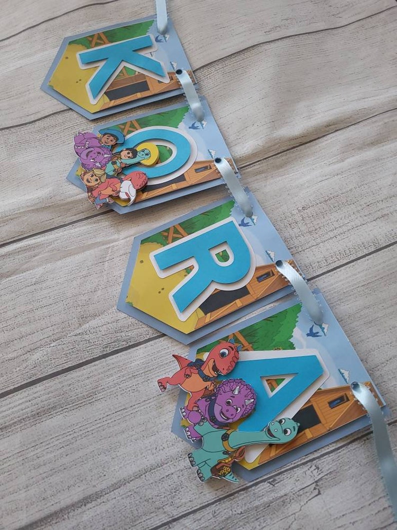Dino Ranch Birthday Banner Dino Ranch Party Dinosaur Decorations - Etsy