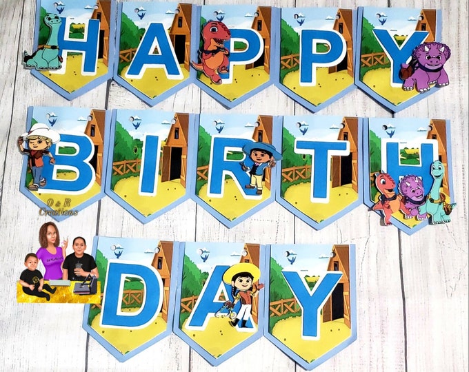 Dino Ranch Birthday Banner Dino Ranch Party Dinosaur Decorations - Etsy