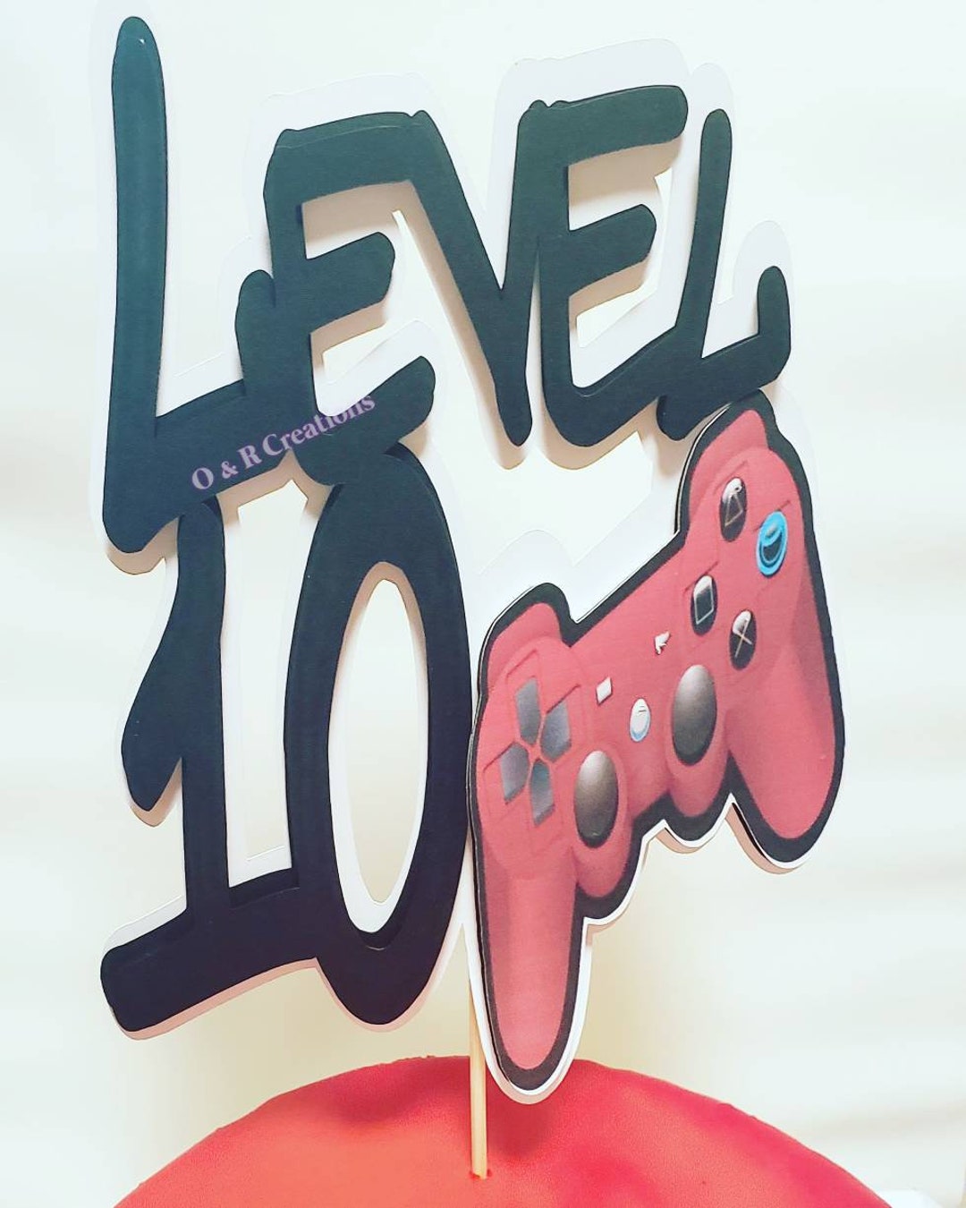 Gamer Cake Topper, Playstation Party Decor, Level up Decorations, Gamer ...
