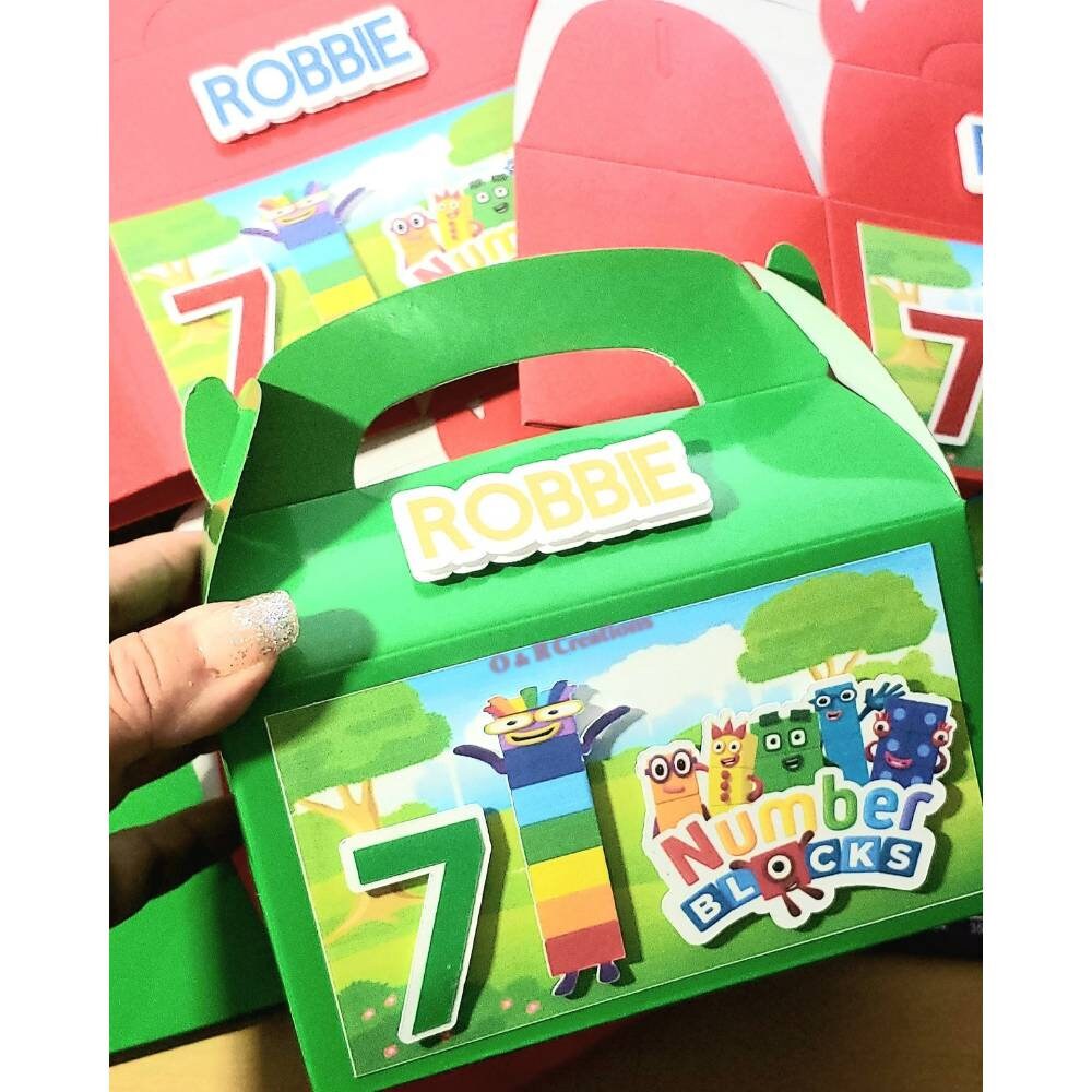 Numberblocks Gable Box, Numberblocks Party Favors, Numberblocks Party ...