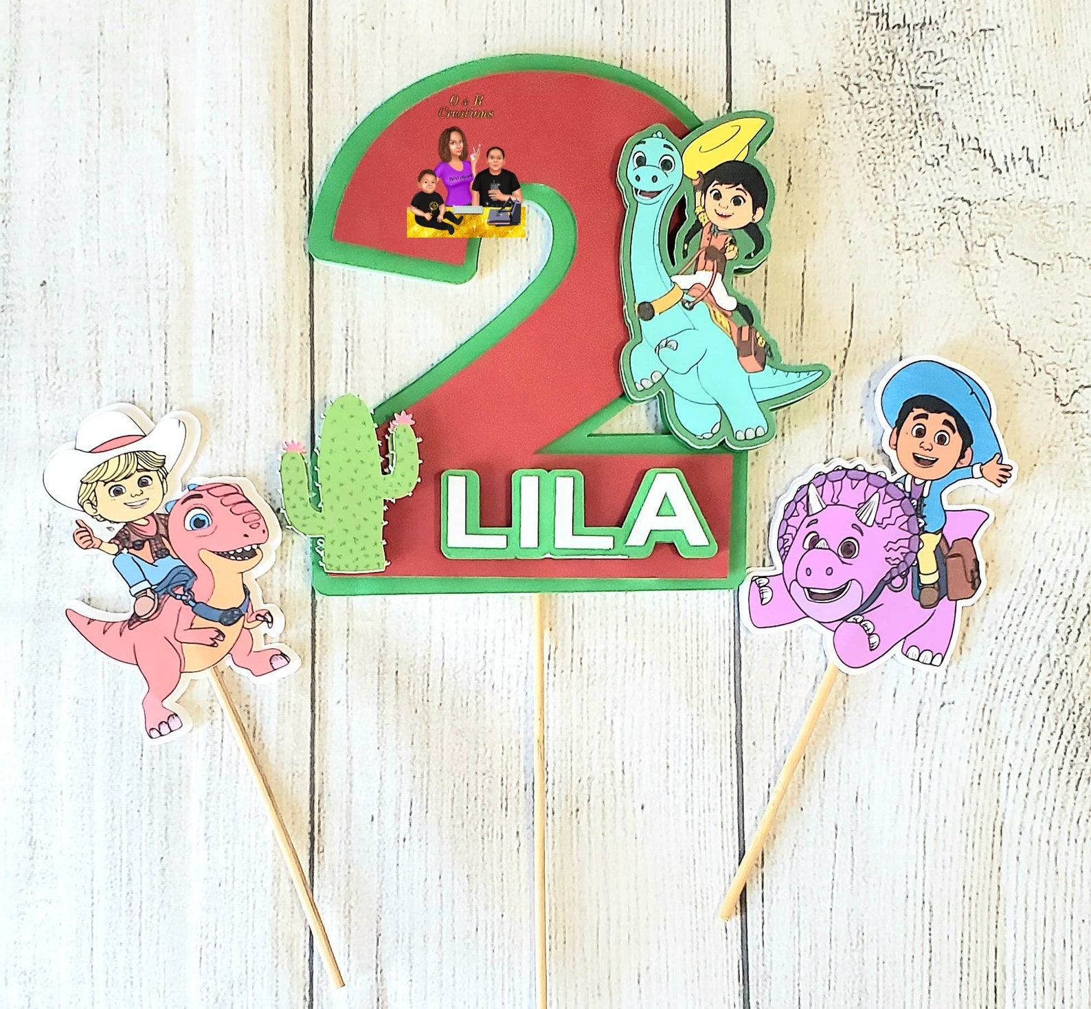 Dino Ranch Cake Topper Personalized Cake Topper Custom Cake - Etsy