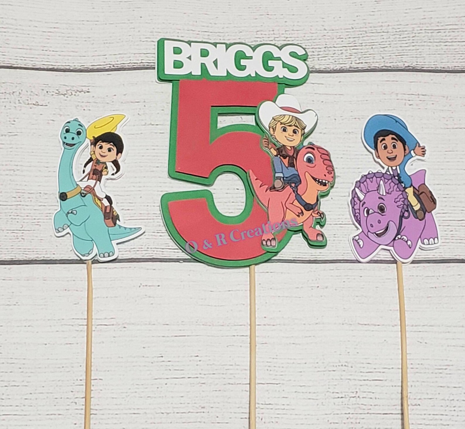 Dino Ranch Cake Topper Personalized Cake Topper Custom Cake - Etsy