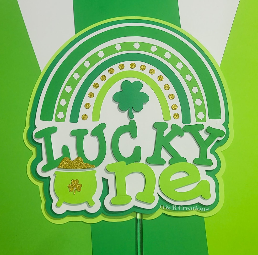 Lucky One Cake Topper First Birthday St Patrick's Day Decor Two Lucky ...