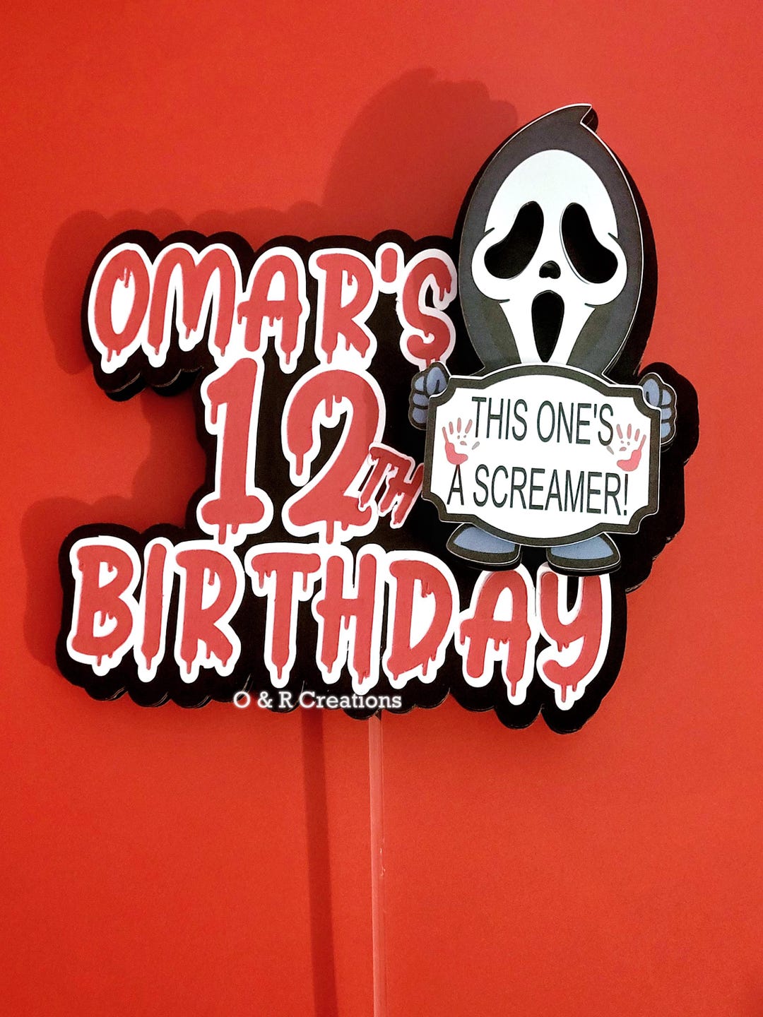 Ghostface Cake Topper Killer Birthday Topper Horror Cake Topper Scream ...
