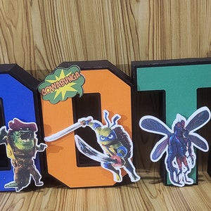 Ninja Turtles Inspired 3D Letters. Mutant Mayhem Letters. Custom 3D ...