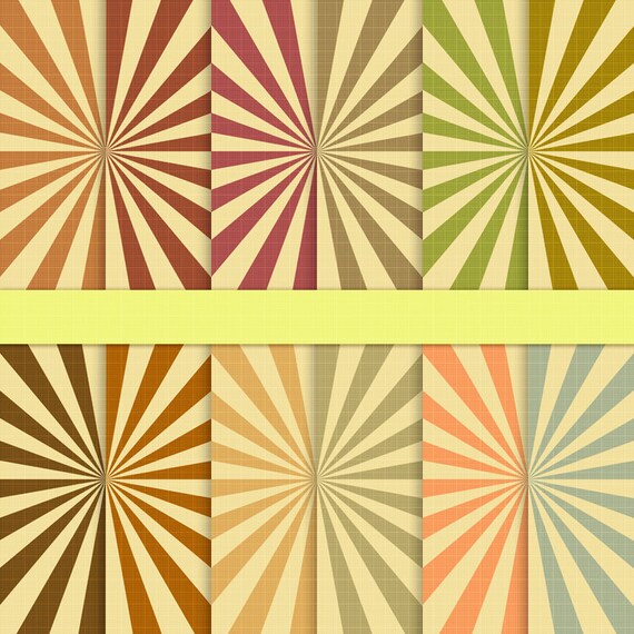 Starburst Scrapbook Paper Starburst Digital Paper Pack - Etsy