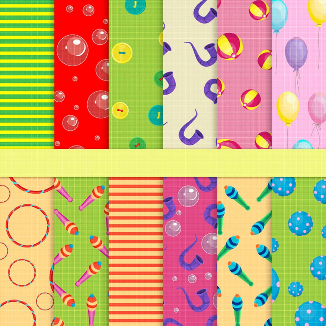 Circus Digital Papers, Circus Party Paper, Circus Scrapbook Papers ...