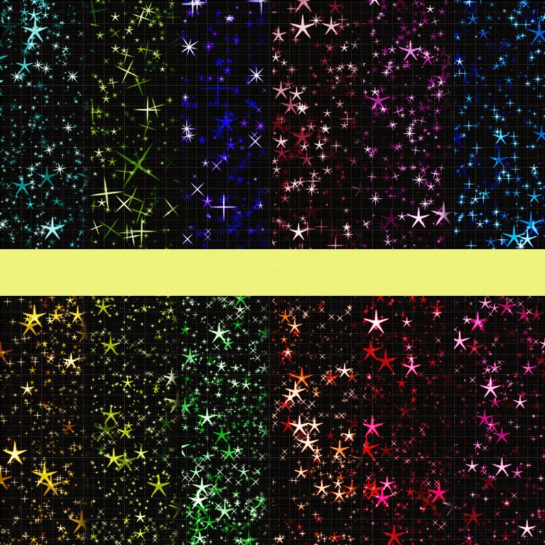 Starry Night Digital Paper, Stars Papers, Celestial Digital Papers ...