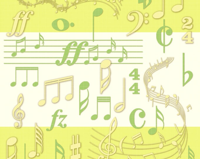 Musical Notes and Keys Clip Art, Music Theme Clipart, Music Keys ...