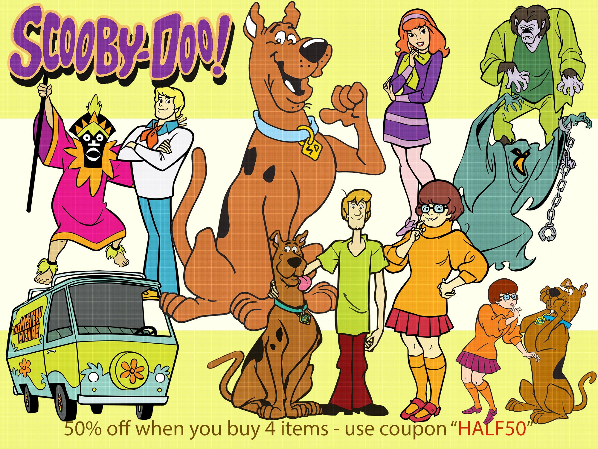 Scooby Doo Clipart PNG Digital Graphic Image Scooby Doo Clip Art ...