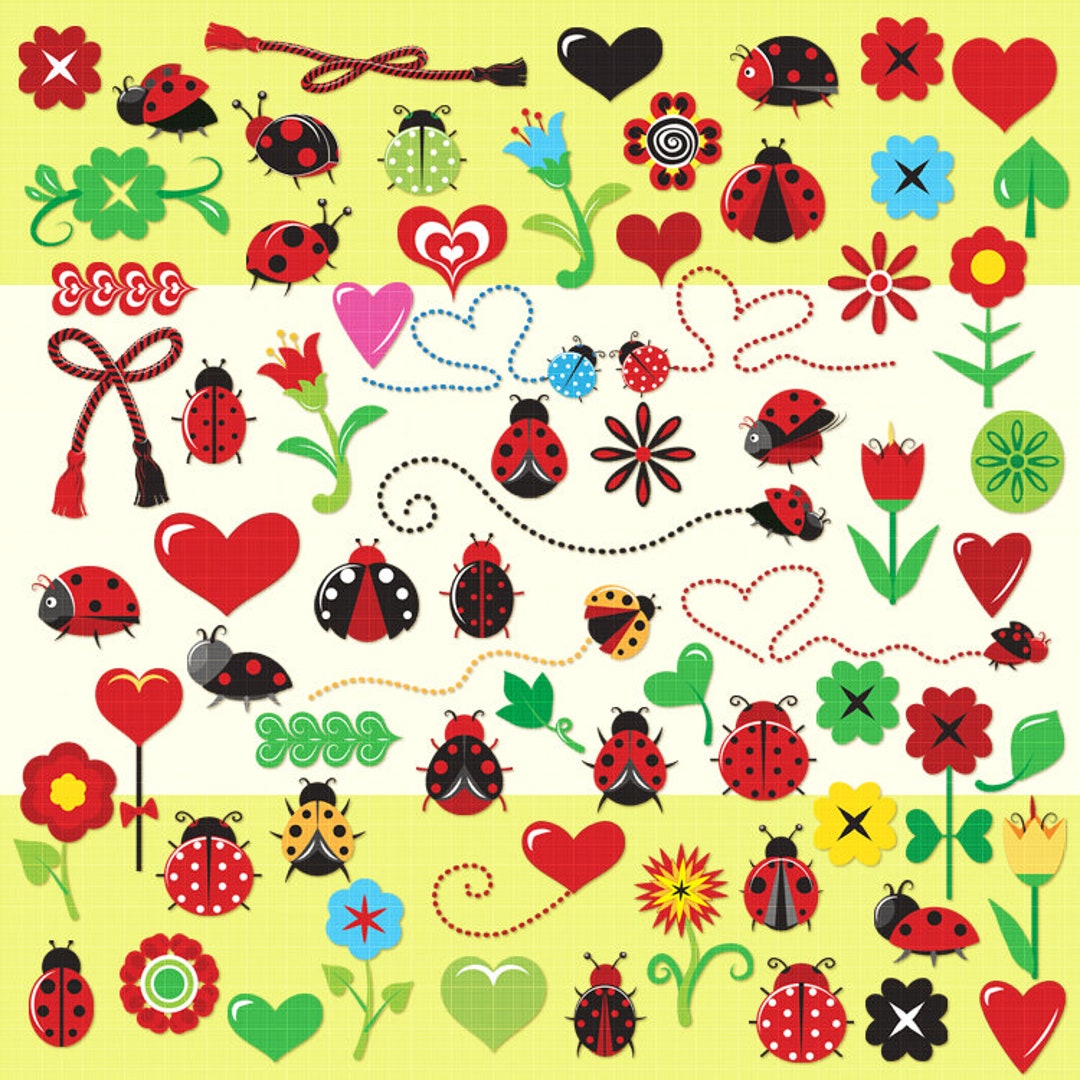 Scrapbook Spring, Ladybug Spring Clipart, Ladybug Clip Art, Spring Bugs ...