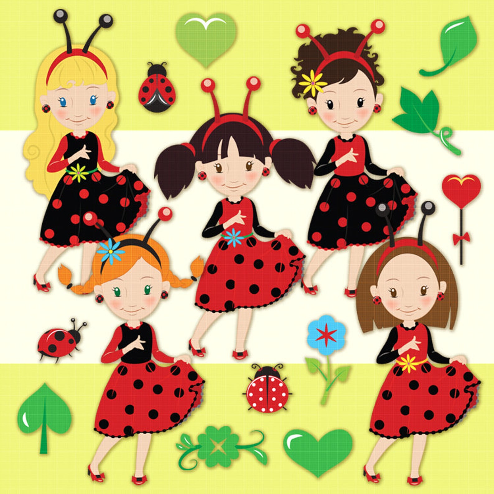 Ladybug Clipart, Ladybugs Clipart, Spring Clipart, Spring Clip Art ...