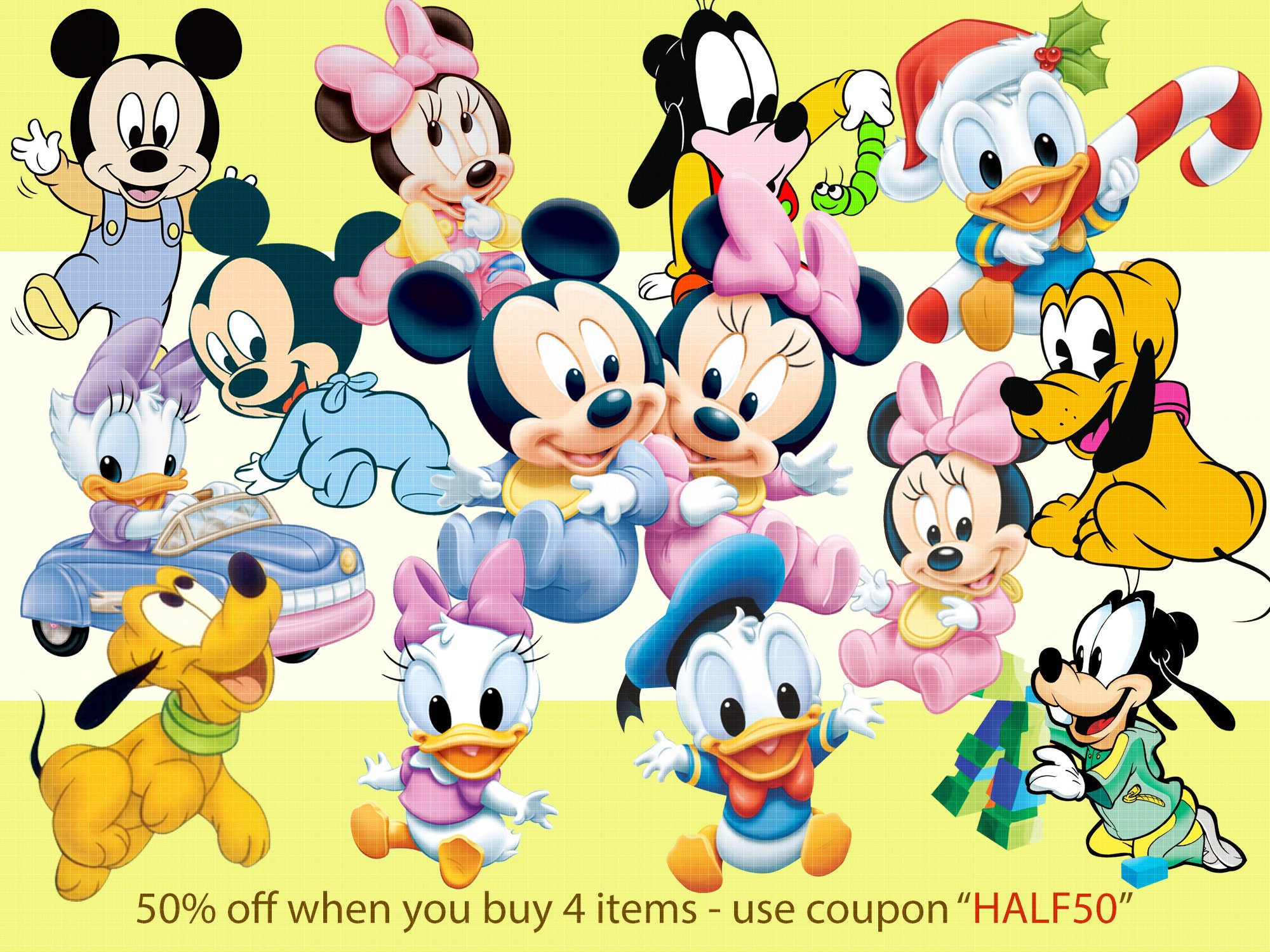 Bebé Mickey Mouse y Minnie Clipart PNG Mickey Digital Imagen Gráfica ...