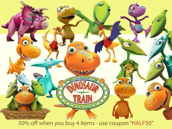 Dinosaur Train Clipart PNG Dinosaur Train Digital Graphic | Etsy