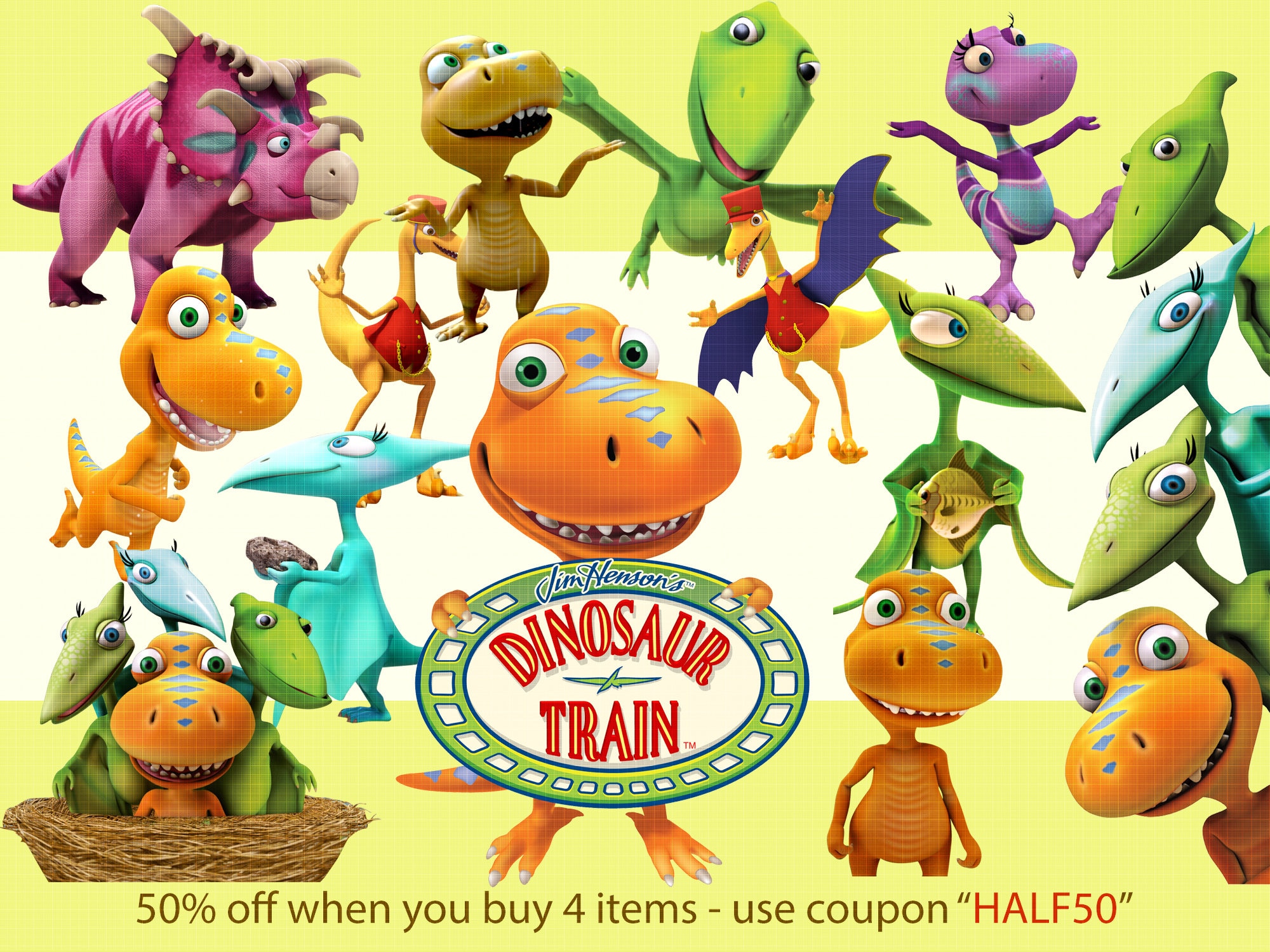 Dinosaur Train Clipart PNG Dinosaur Train Digital Graphic Image ...