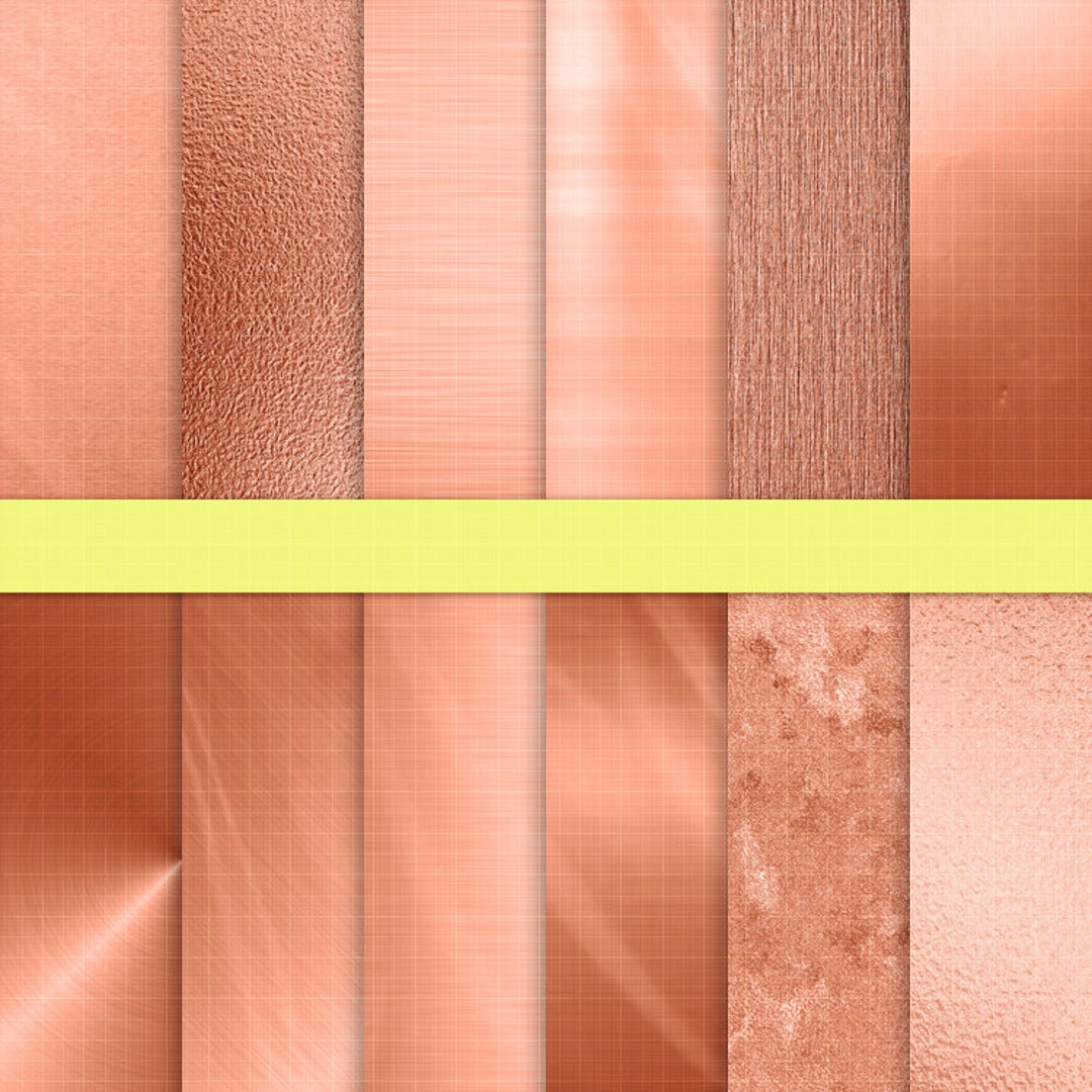 Rose Gold Foil Paper, Metallic Rose Gold Scrapbook Paper, Gold Digital ...
