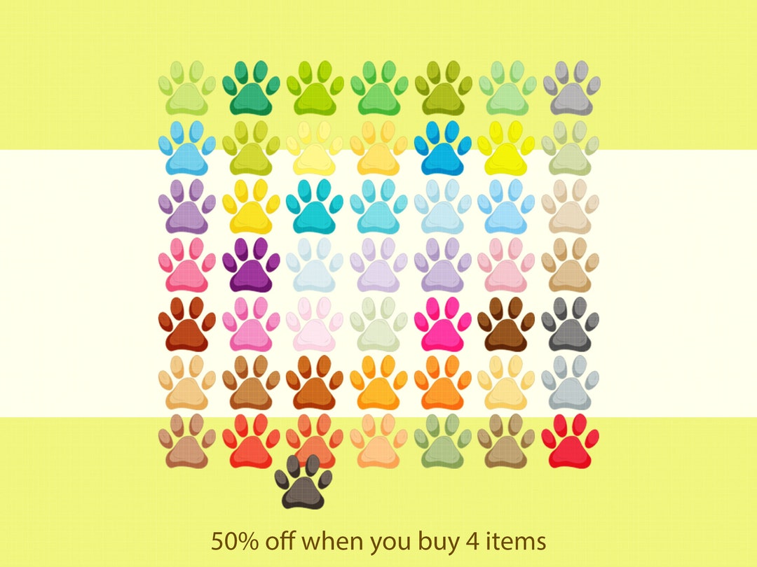 Paw Print Clipart, Paws Clipart, Dog, Cat Paws, Pet Clip Arts, Animal ...