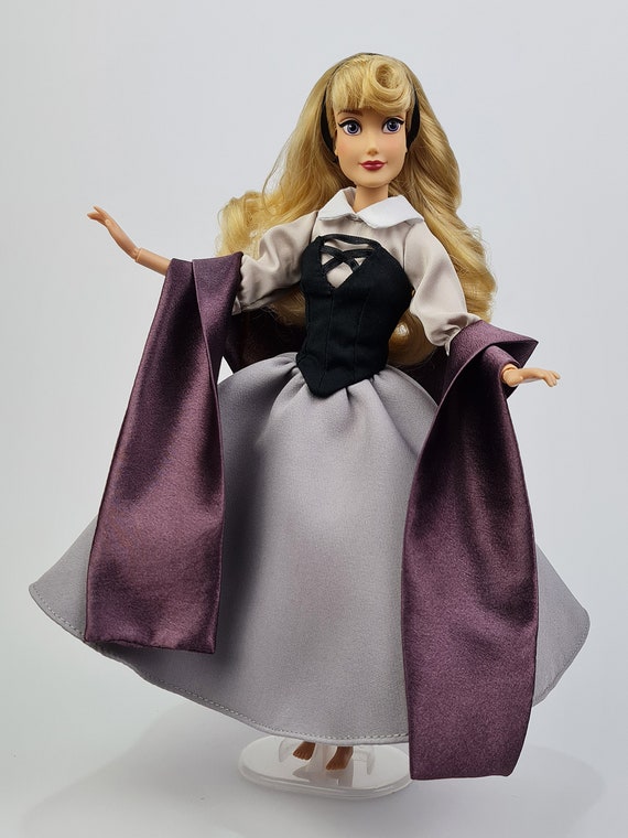 Princess Aurora Briar Rose Gray Doll Outfit for 11.5 Inches 30 Cm Dolls disney Princess Classic Dolls Aurora Peasant Lila Doll Dress Etsy Australia