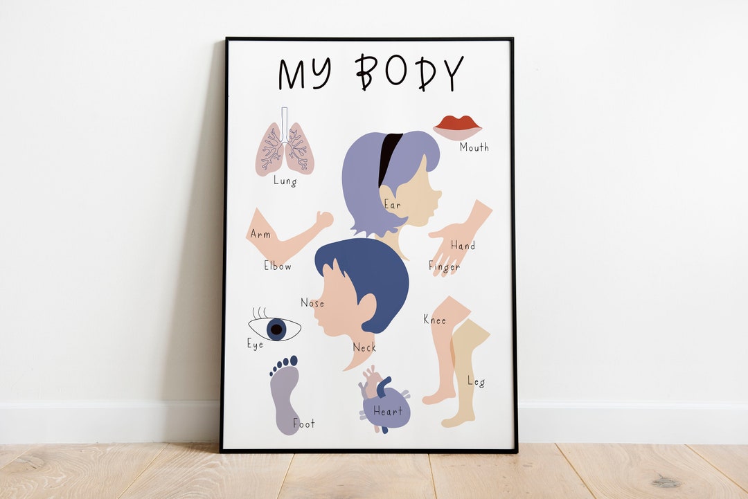 The Body Parts Poster | Educational Prints | Preschool Print | My Body ...