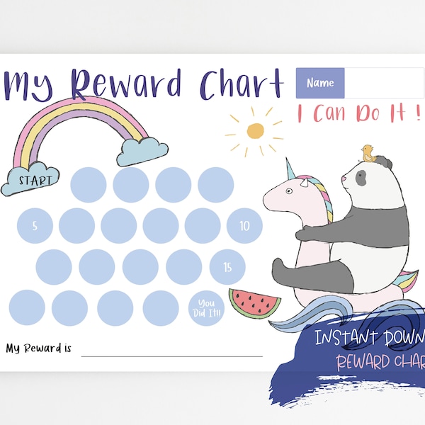 Panda Reward Chart - Etsy