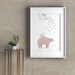 Rabbit and Bear Poster Nursery Decor Forest Animals Print - Etsy