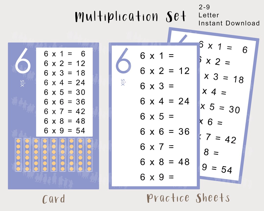 Multiplication Cards and Practice Sheets | Printable Skip Counting ...