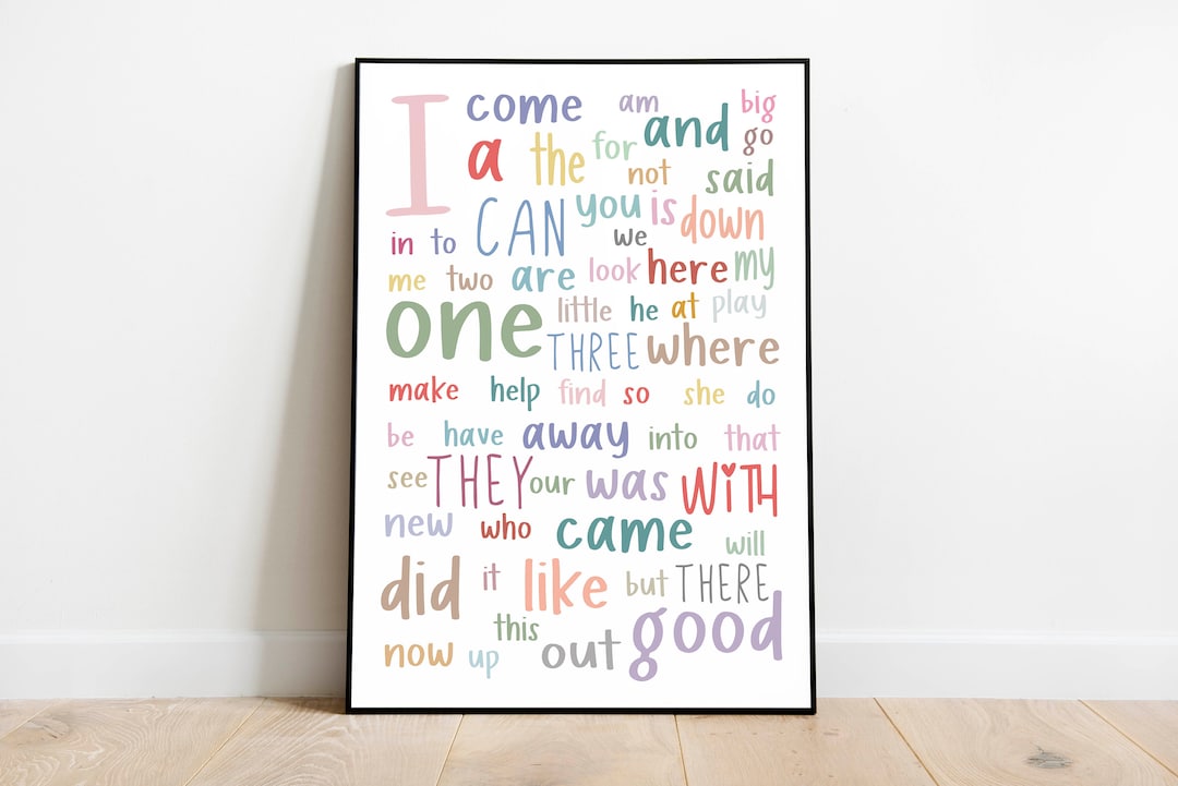 Sight Word Poster | Printable Kids Room Decor | Learning Poster ...