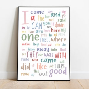 Sight Word Poster | Printable Kids Room Decor | Learning Poster ...
