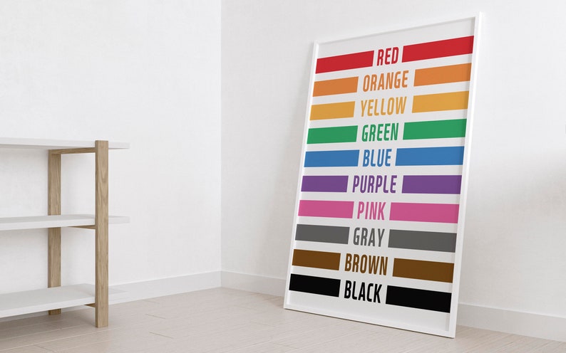 Color Names Poster | Rainbow Color Printables | Preschool Curriculum ...