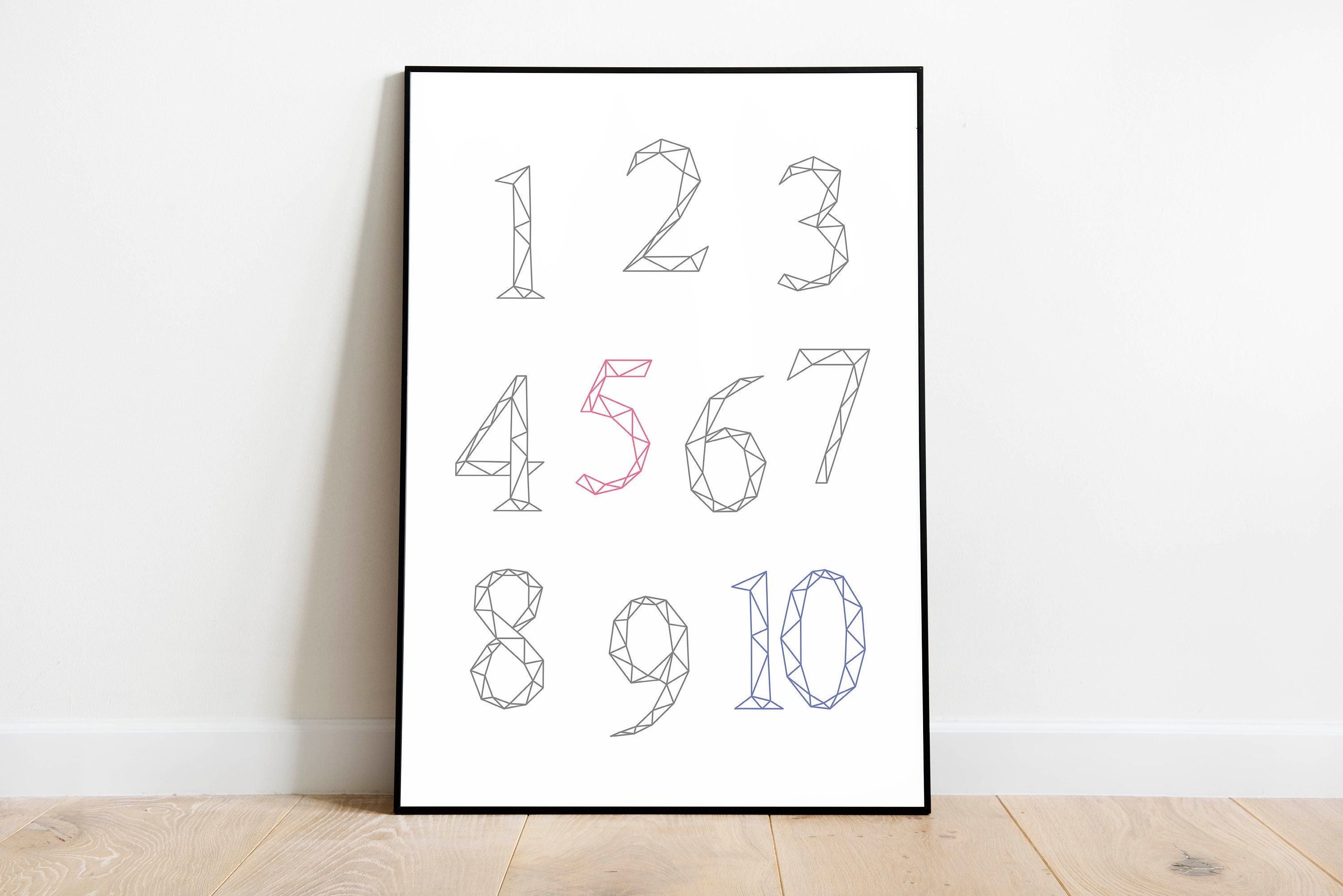 1 to 10 Number Poster | Nursery Decor | 123 Art Prints | Educational ...