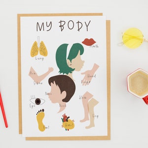 My Body Poster | Preschool Prints | Home School Wall Art | Educational ...