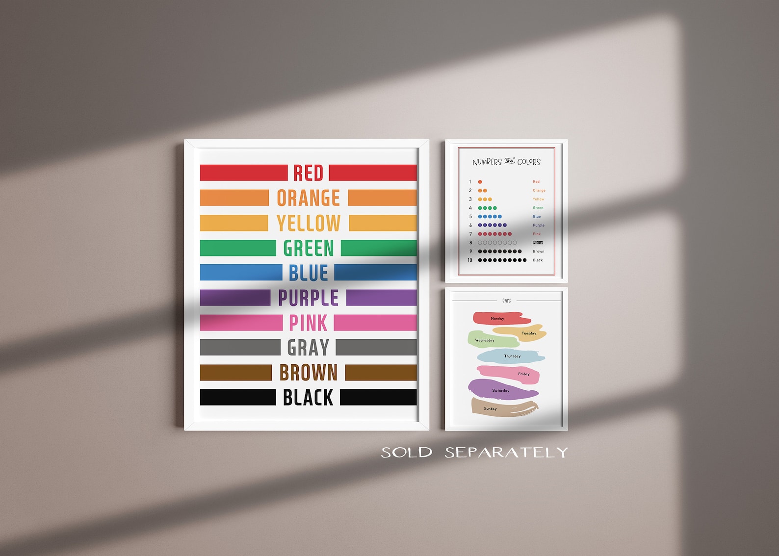 Color Names Poster | Rainbow Color Printables | Preschool Curriculum ...