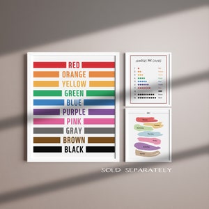 Color Names Poster | Rainbow Color Printables | Preschool Curriculum ...