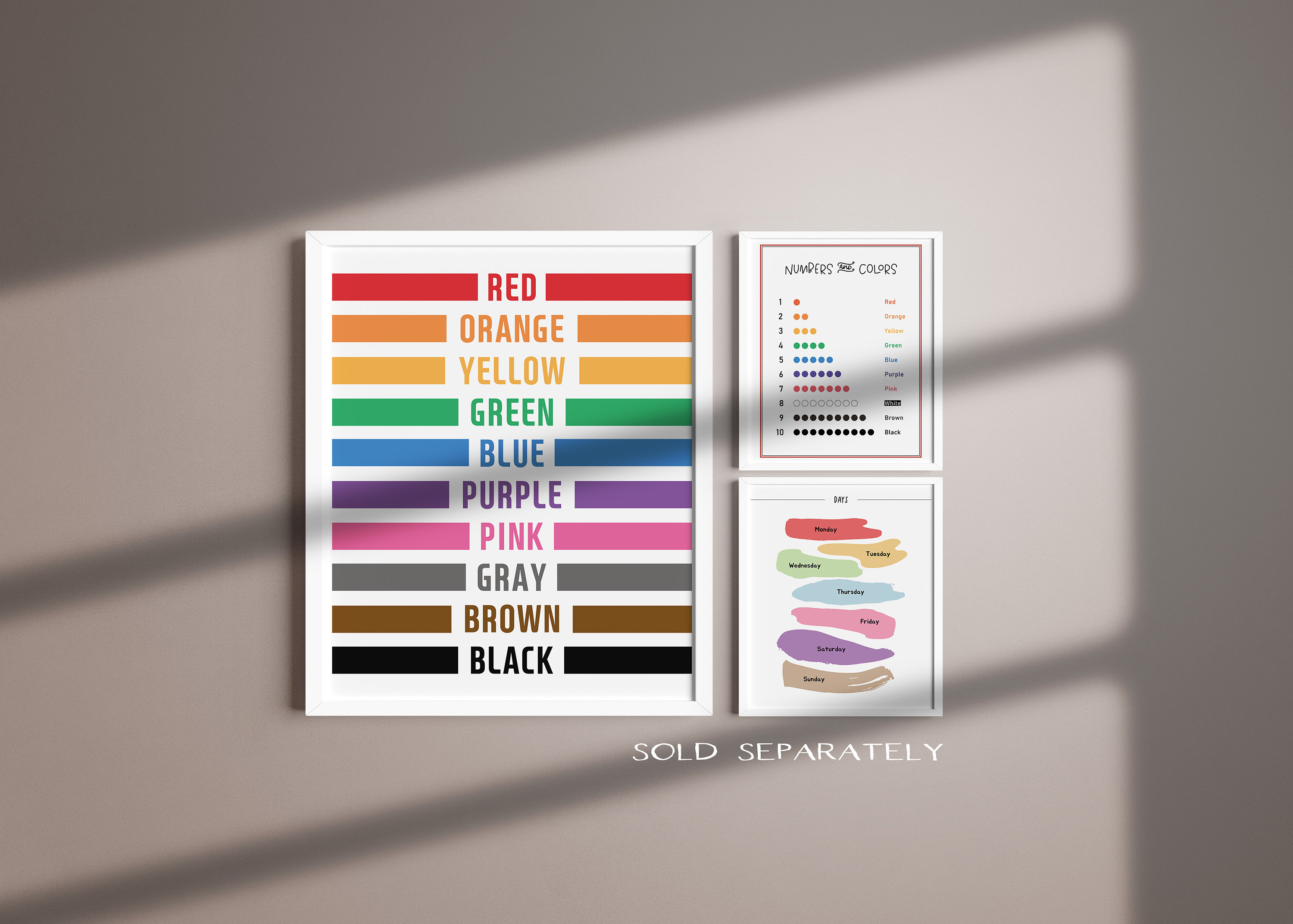 Color Names Poster | Rainbow Color Printables | Preschool Curriculum ...