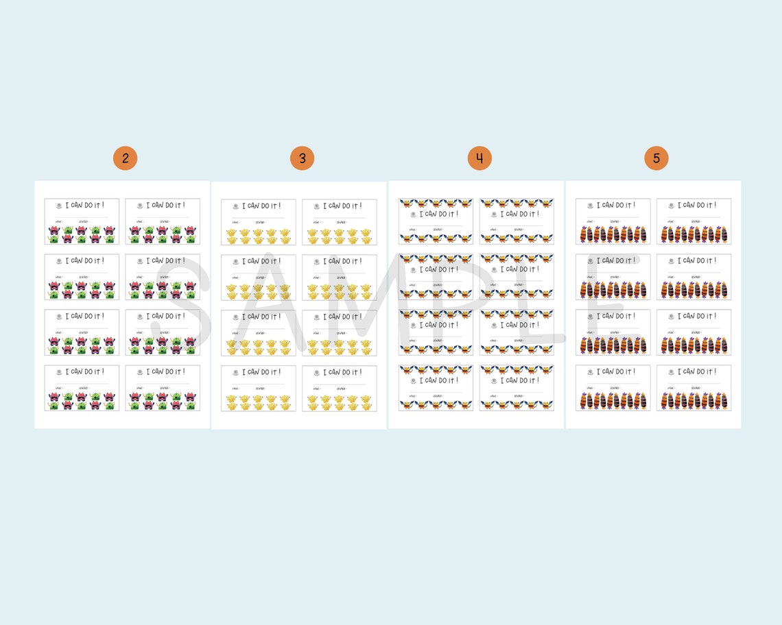 Monster Punch Card 10 Punches Reward Card Printable Reward Chart Punch ...
