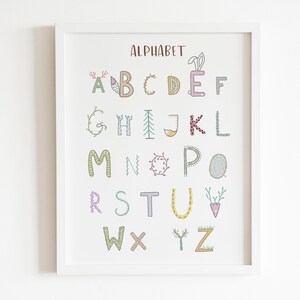 A to Z Alphabet Poster ABC Wall Art Alphabet Print - Etsy