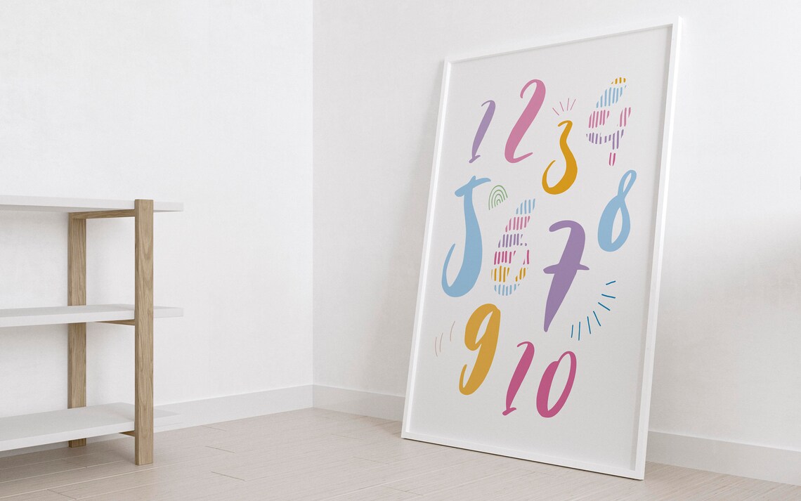 Number 1 to 10 Poster | Nursery Wall Art | Educational Poster ...