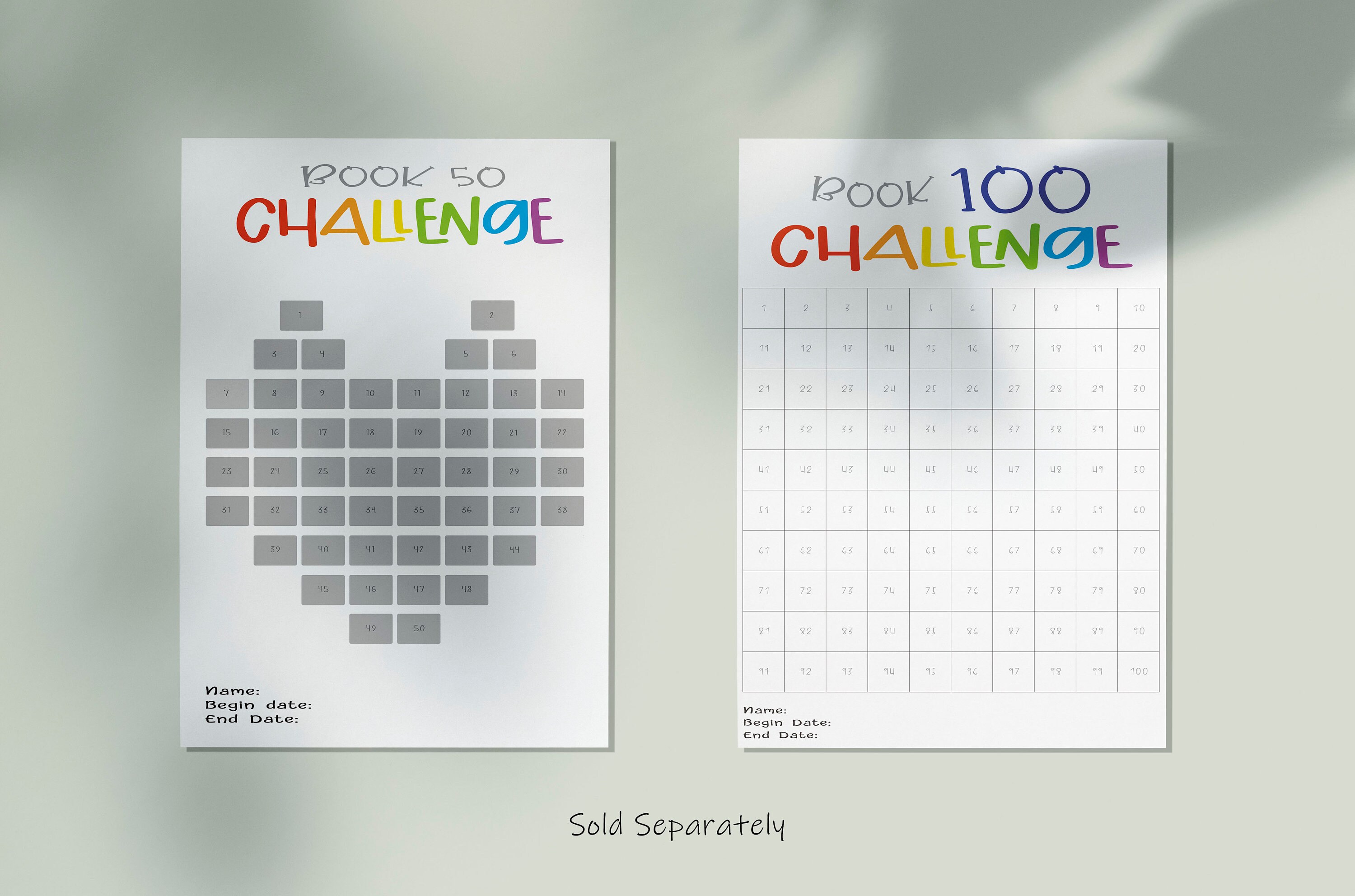 Printable Reading Challenge for Kids | 50 Book Challenge | Reading Log ...